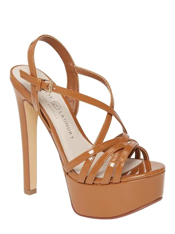 Chinese Laundry Teaser2 Platform Sandal - Toffee Patent Leather