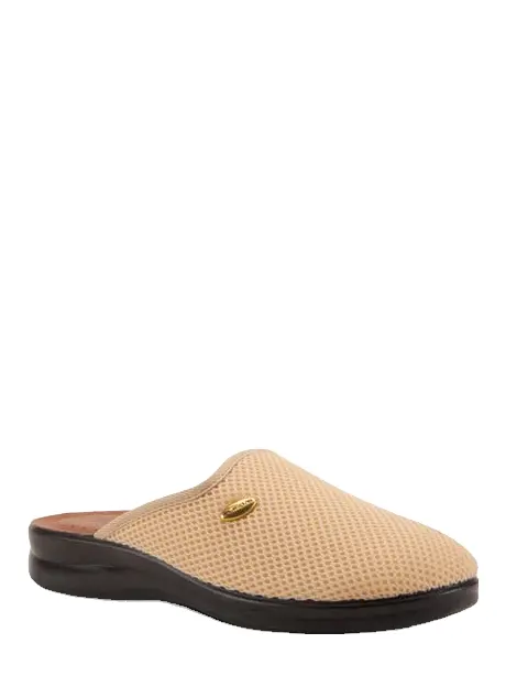 SPRING STEP SHOES Scuff Slipper - Beige Fabric