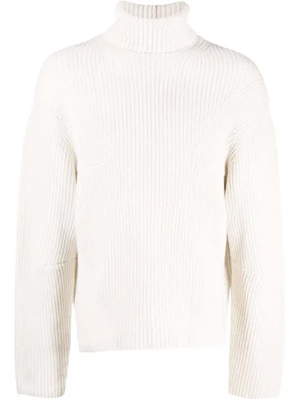 AMBUSH Ribbed Rollneck Jumper - Neutrals