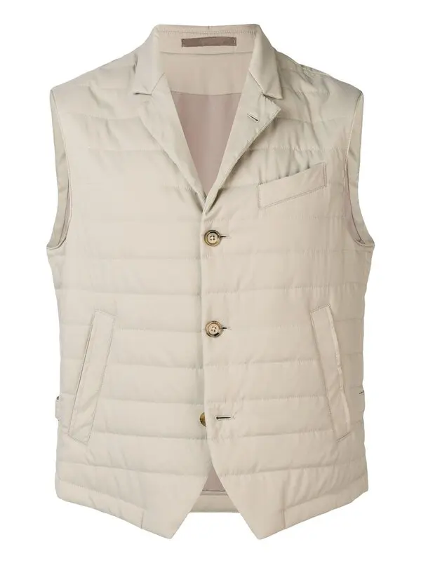 Eleventy Padded Fitted Gilet - Neutrals