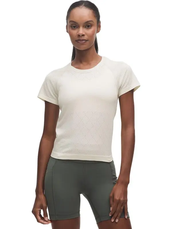Lululemon Swiftly Tech Short-sleeve Shirt 2.0 - Diamond Drop Light Ivory