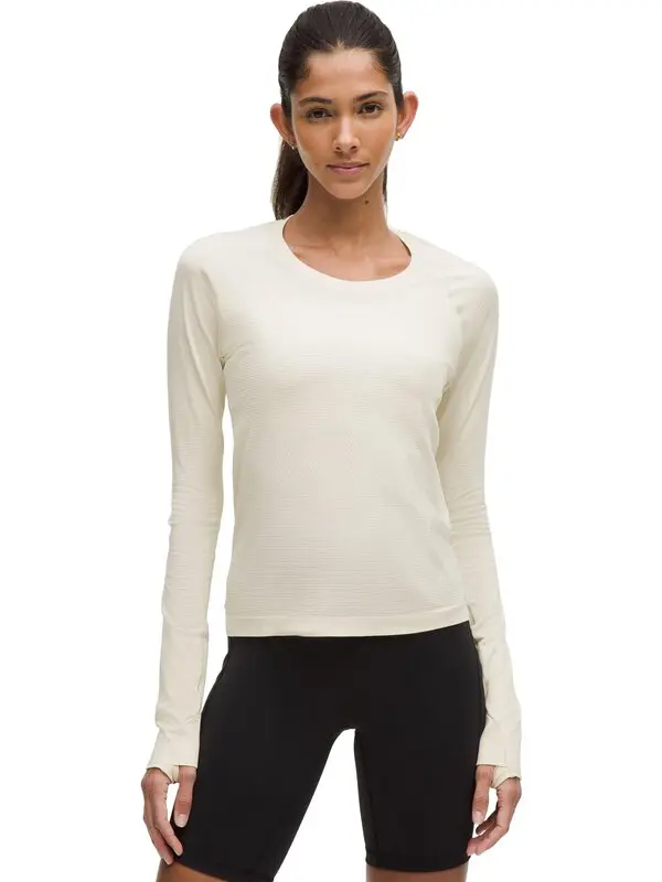 Lululemon Swiftly Tech Long-sleeve Shirt 2.0 - Light Ivory