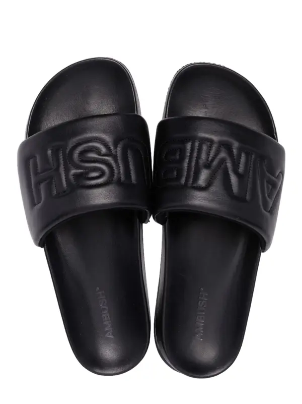 AMBUSH Logo-quilted Slides - Black