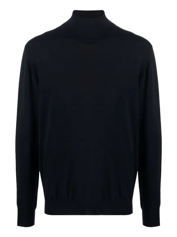 BILLIONAIRE Fine-knit Roll-neck Jumper - Blue