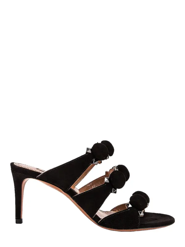 Alaïa Pom Pom Studded Mules - Noir