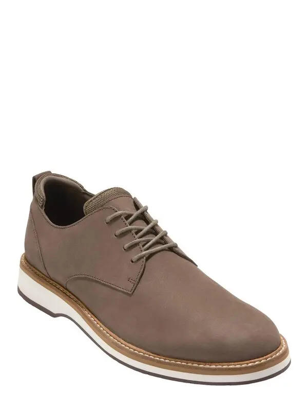 Cole Haan Osborn Plain Toe Derby - Truffle Nubuck/ivory
