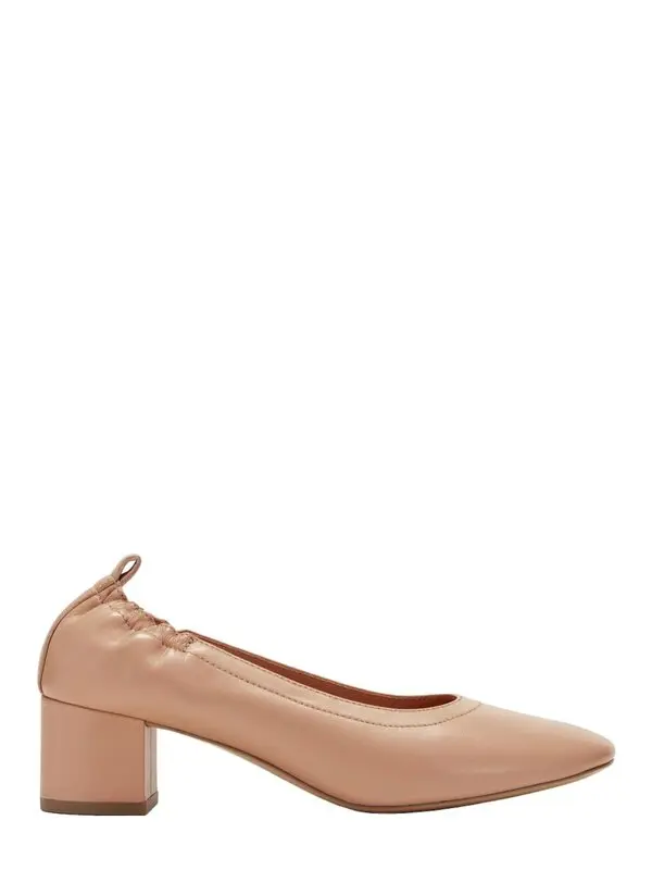 Everlane Leather Pump Heel - Blush Tan