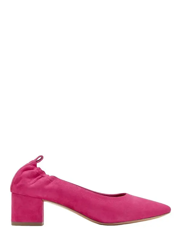 Everlane Leather Pump Heel - Red Currant Suede