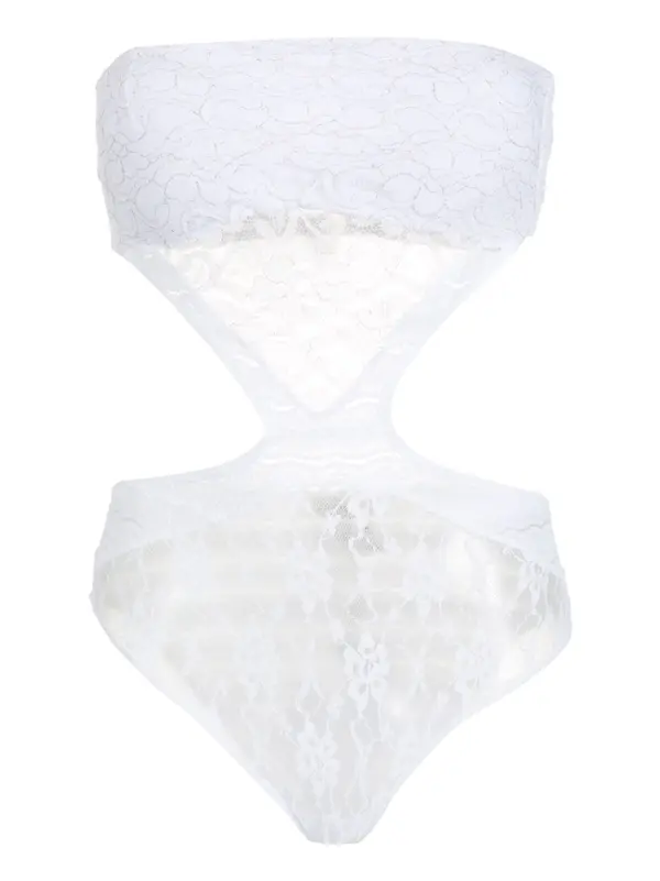 AMIR SLAMA Lace Body - White