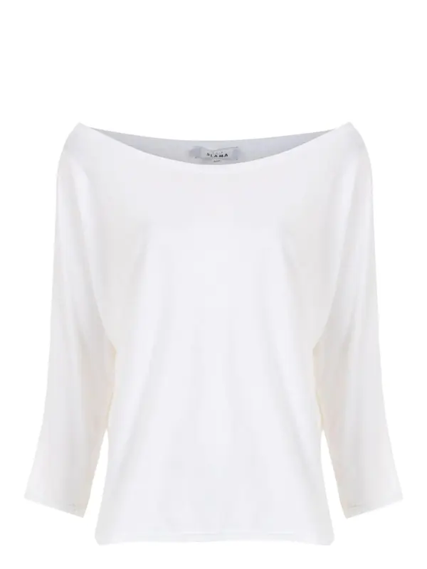 AMIR SLAMA Boatneck Blouse - White