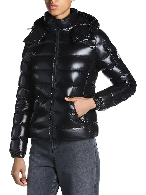 Moncler Bady Slim Short Down Jacket - Black Shine