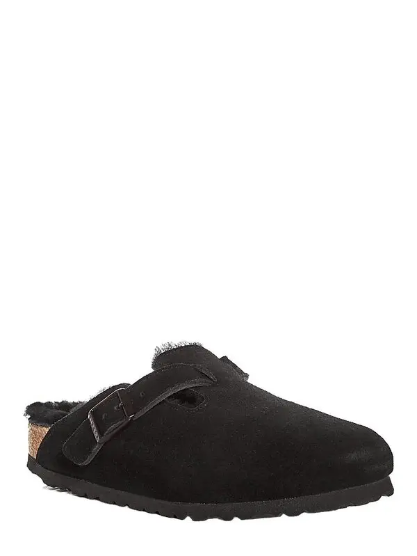 BIRKENSTOCK Boston Shearling Clogs - Black