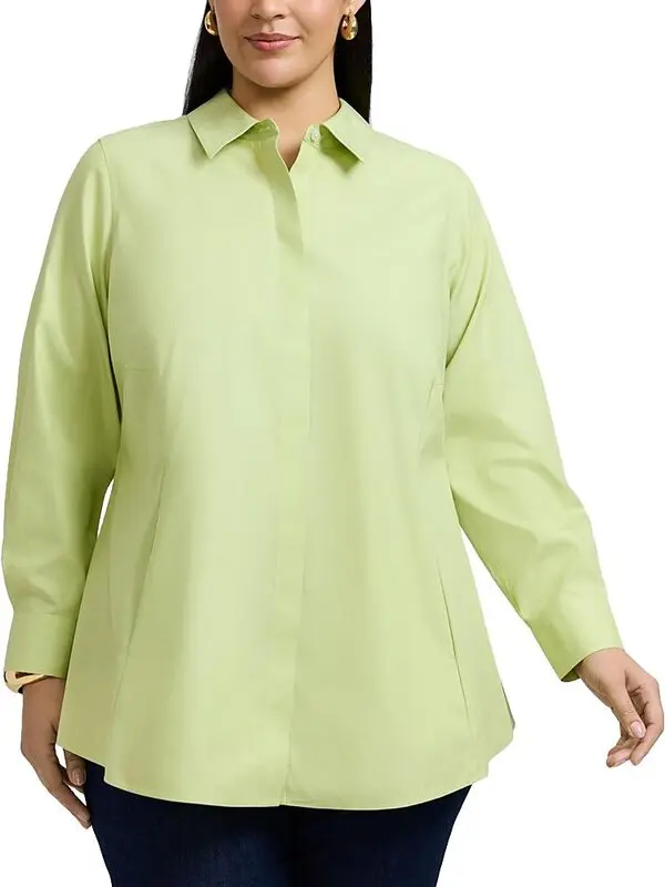 Foxcroft Cici Non Iron Tunic Top - Pistachio