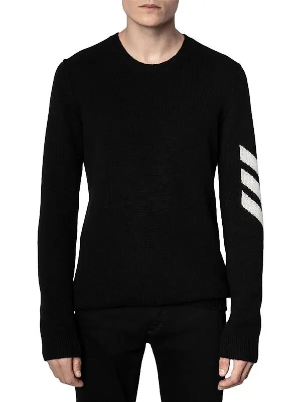 Zadig&Voltaire Kennedy Cashmere Chevron Sweater - Noir