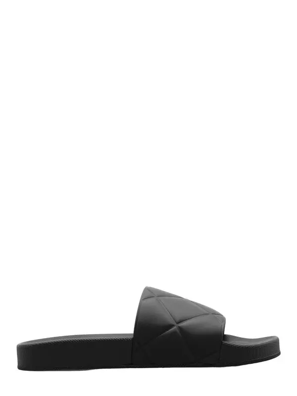 Bottega Veneta Slider Rubber Sandals - Black