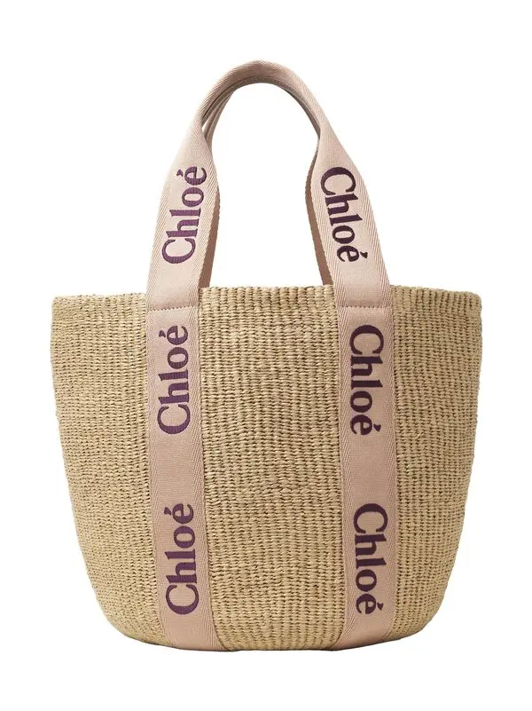 Chloé Large Woody Basket - Pink