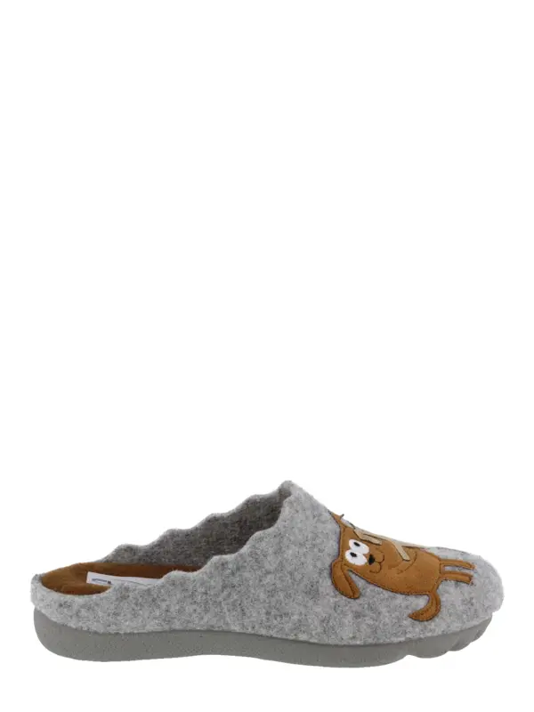 SPRING STEP SHOES Petlove Scuff Slippers - Grey Multi