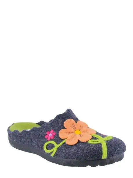 SPRING STEP SHOES Posie Slipper - Navy