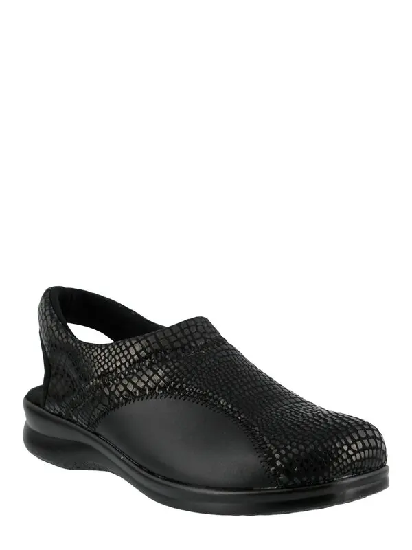 SPRING STEP SHOES Flexia Slingback Flat - Black