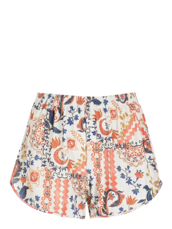LYGIA & NANNY Lee Tile-print Shorts - Neutrals