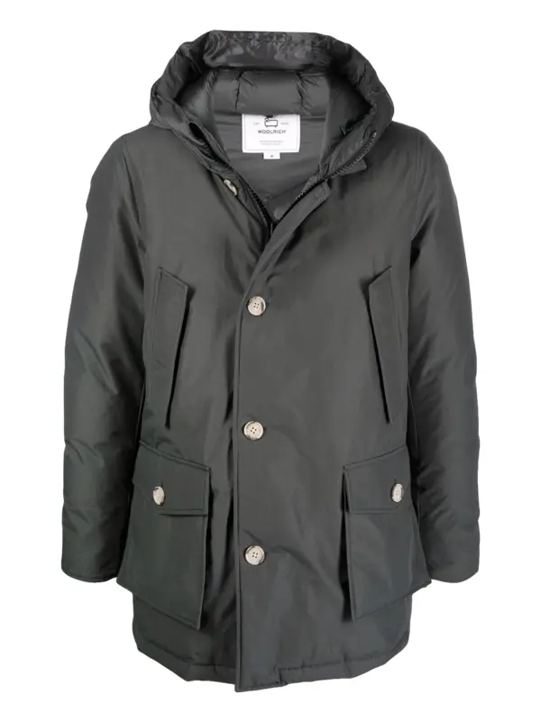 Woolrich Arctic Padded Down Parka Coat - Grey