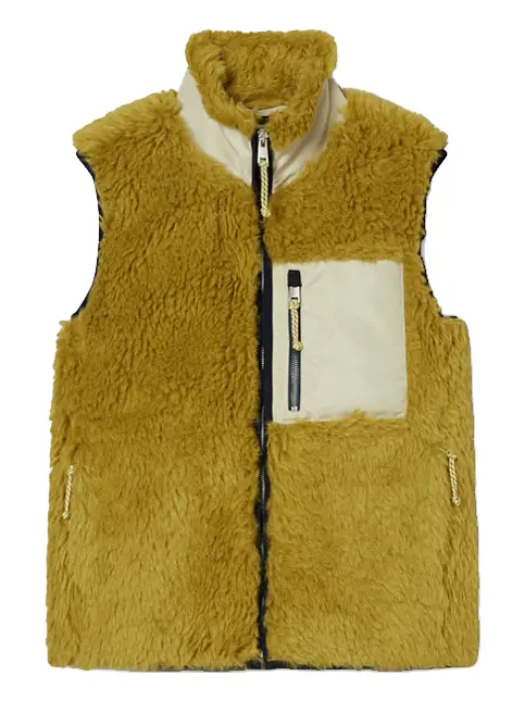 Tory Burch Fleece Zip Vest - Olive Grove