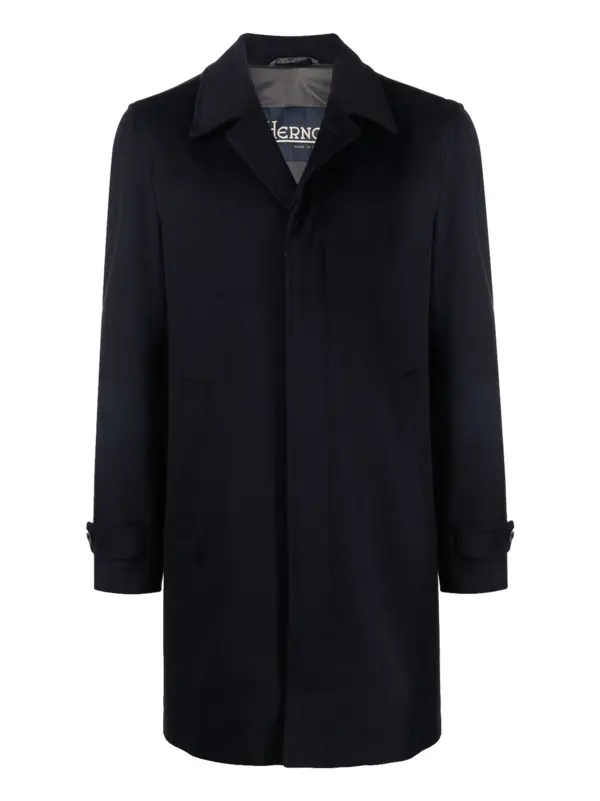 Herno Single-breasted Coat - Blue