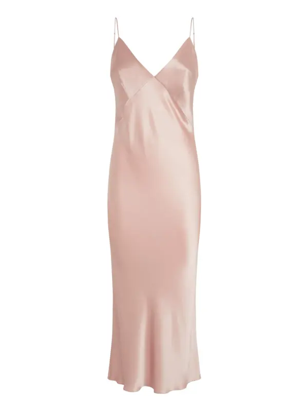 Olivia Von Halle Silk Issa Slip Dress - Pink