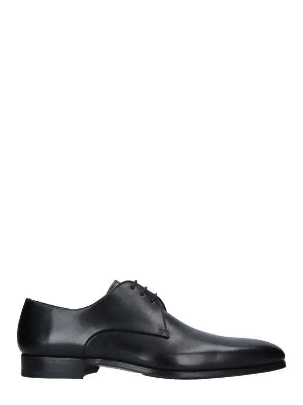 Magnanni Leather Derby Shoes - Black