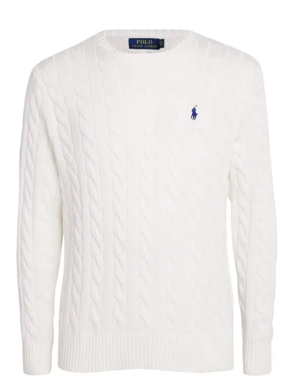 Ralph Lauren Cotton Cable-knit Sweater - White