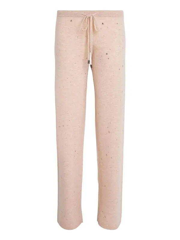 WILLIAM SHARP Cashmere Crystal-embellished Sweatpants - Brown
