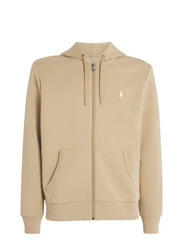Ralph Lauren Polo Pony Zip-up Hoodie - Beige