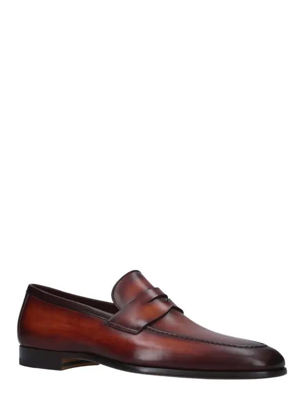 Magnanni Leather Delos Loafers - Beige