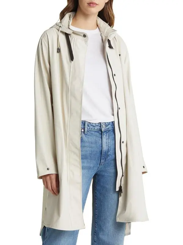 ILSE JACOBSEN Hooded Raincoat - Milk Creme
