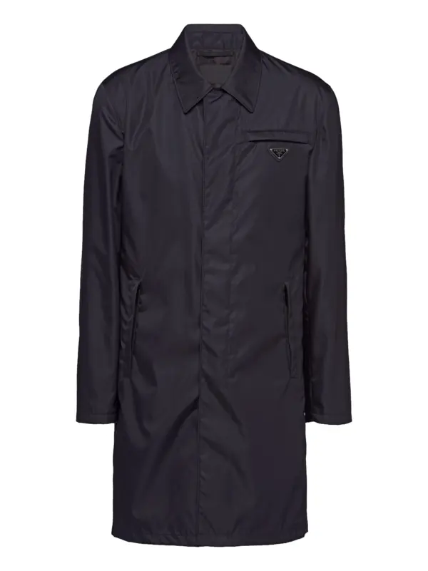 Prada Re-nylon Triangle-logo Raincoat - Black
