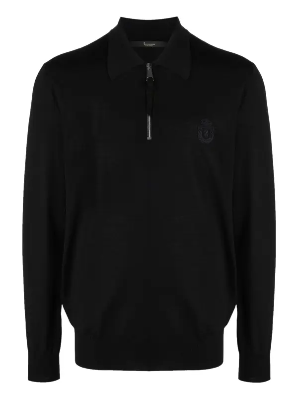 BILLIONAIRE Polo Jumper - Black