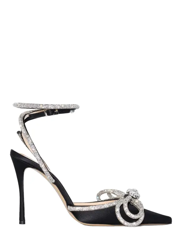 Mach & Mach Crystal Bow 110mm Pumps - Black
