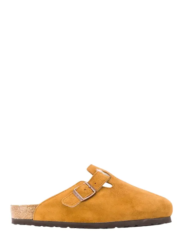 BIRKENSTOCK Shearling Lined Slippers - Brown