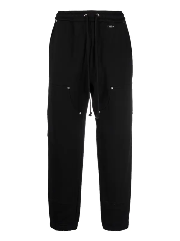 032C Straight-leg Organic Cotton Track Pants - Black