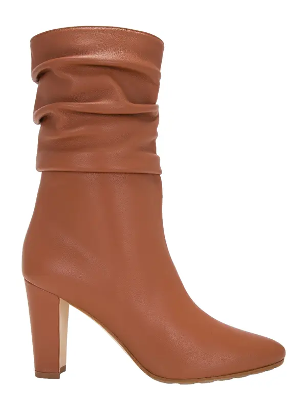 Manolo Blahnik Calasso 90 Nappa Boots - Medium Brown