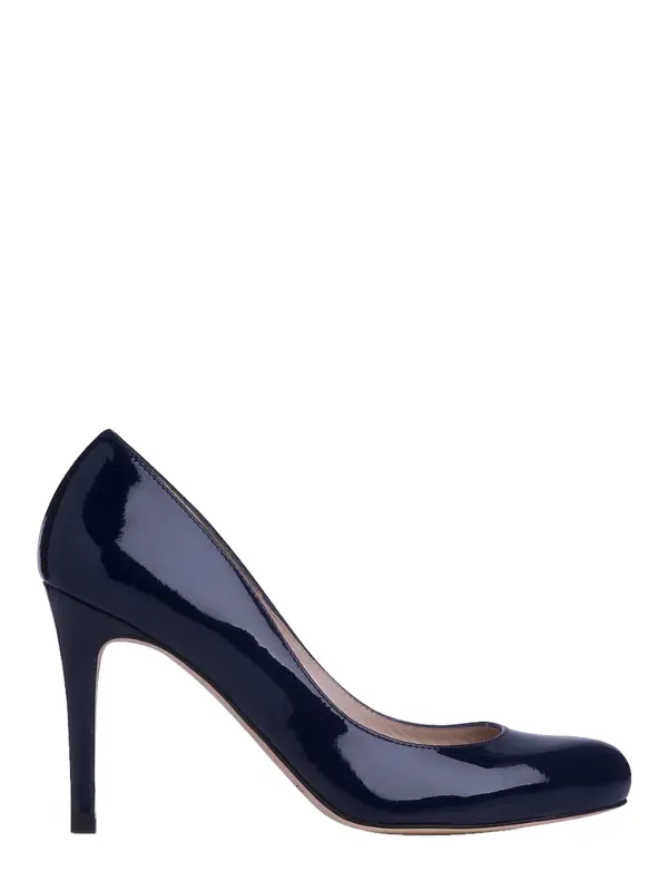 LK BENNETT Stila Patent Leather Courts - Blu-navy