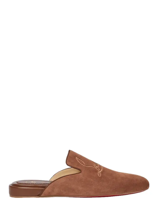 CHRISTIAN LOUBOUTIN Coolito Flat Mules - Brown
