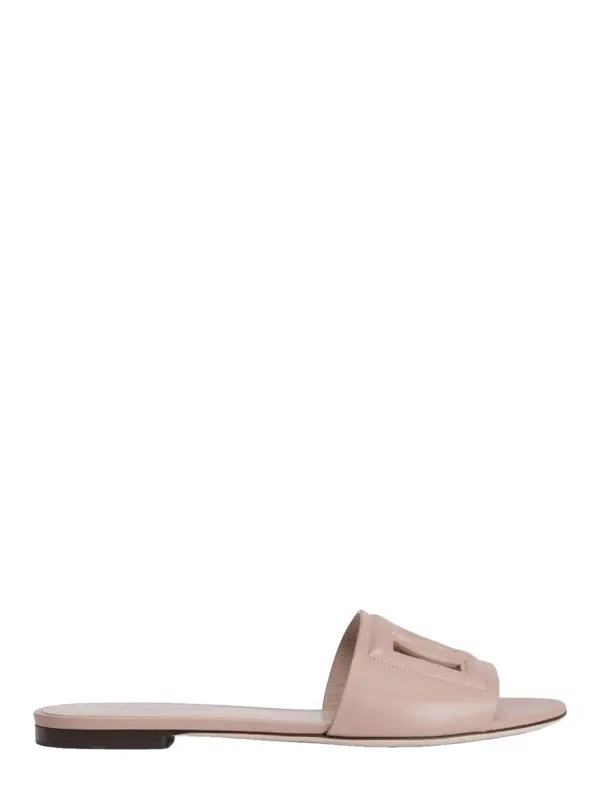Dolce & Gabbana Dg Logo Leather Sandals - Pink