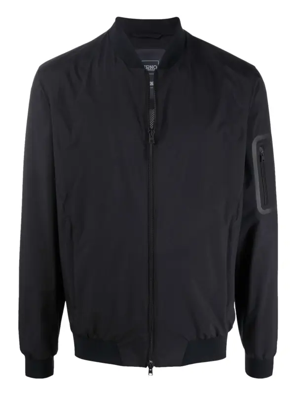 Herno Zip-pocket Bomber Jacket - Black