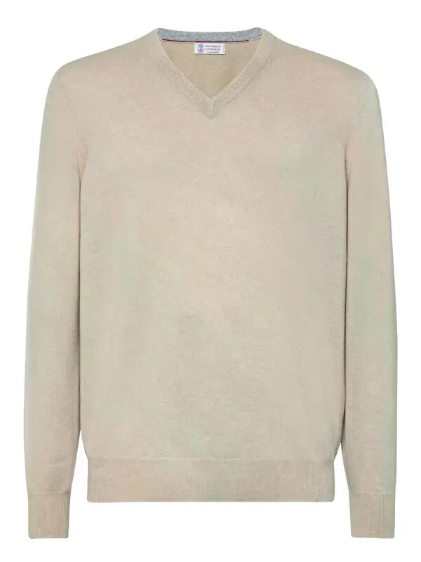 Brunello Cucinelli Long-sleeve Cashmere Jumper - Neutrals