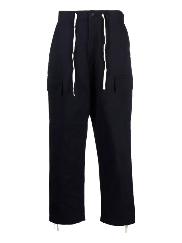 Universal Works Drawstring Straight-leg Trousers - Blue