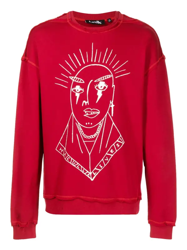 HACULLA. Logo-print Jumper - Red