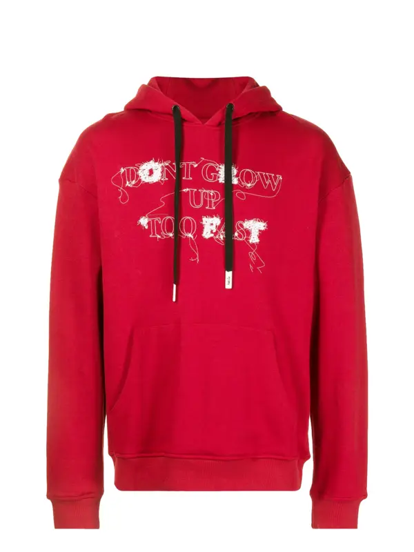 HACULLA. Don't Grow Up Too Fast Cotton Hoodie - Red