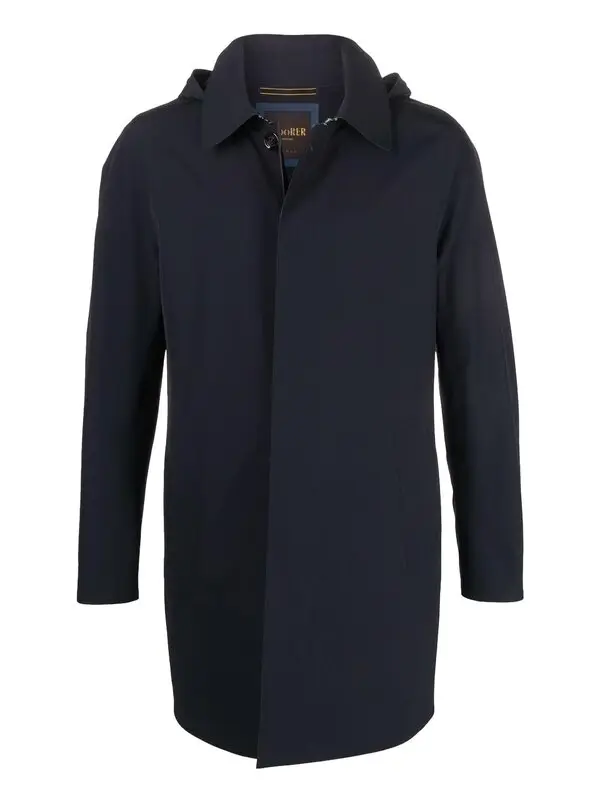 MOORER Mid-length Duster Coat - Blue