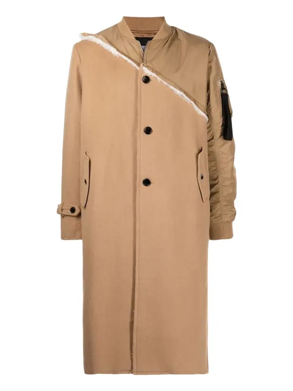 MOSTLY HEARD RARELY SEEN Panelled Single-breasted Coat - Brown